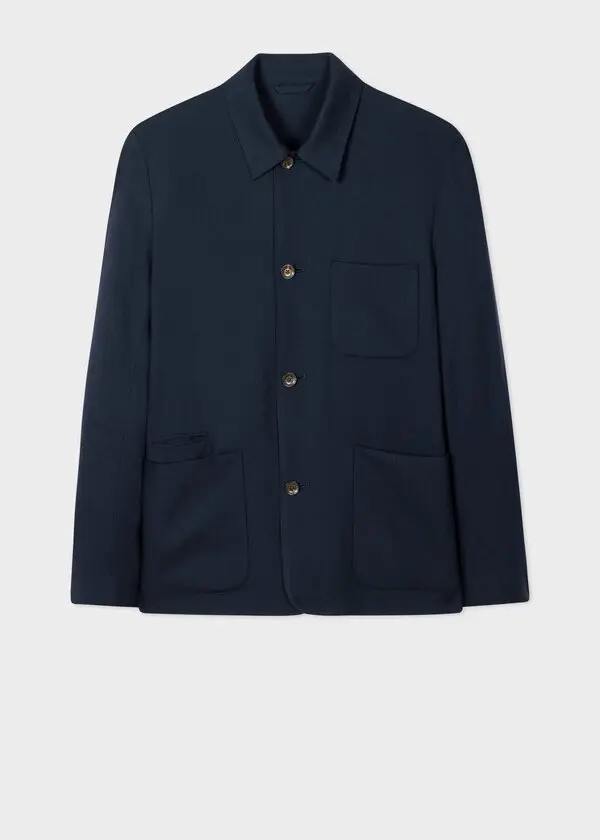 Paul Smith Two-ply Hopsack Work Jacket - Blue