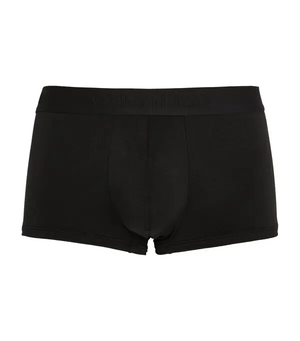 Calvin Klein Low-rise Tonal Trunks - Black