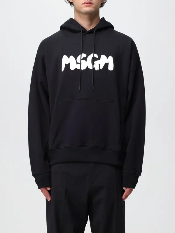 MSGM Cotton Sweatshirt - Black
