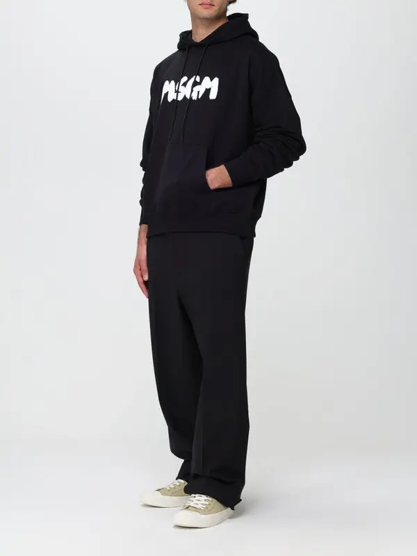MSGM Cotton Sweatshirt - Black