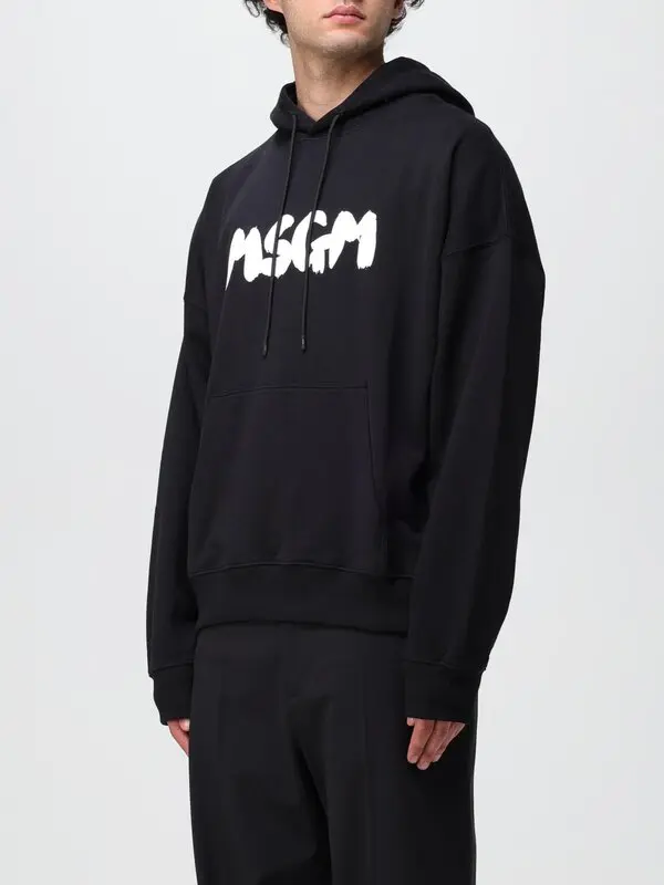 MSGM Cotton Sweatshirt - Black