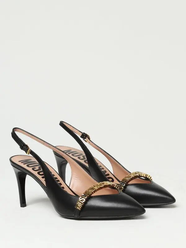 Moschino Leather Slingback Pumps