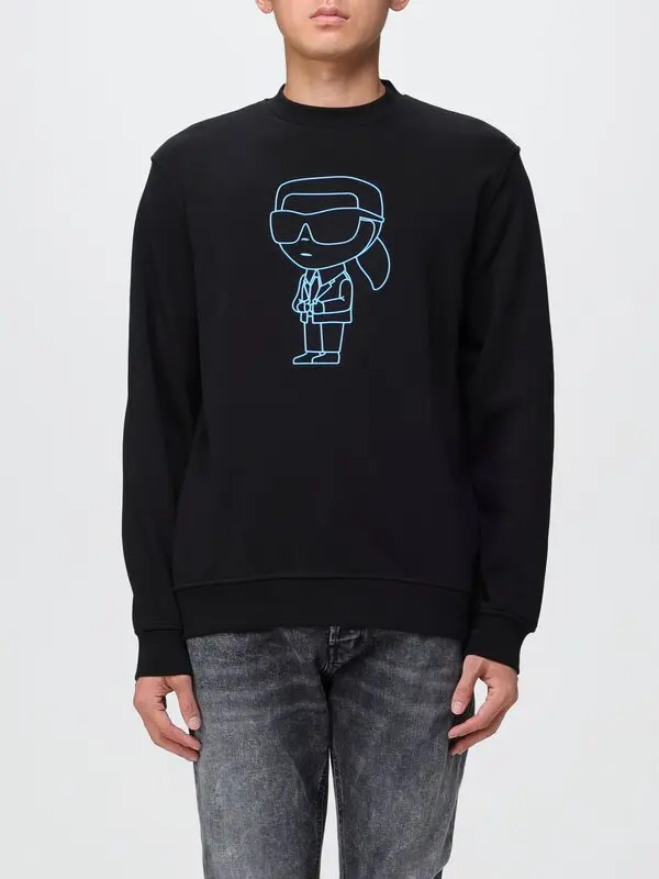 Karl Lagerfeld Crewneck Sweatshirt With Graphic Detail
