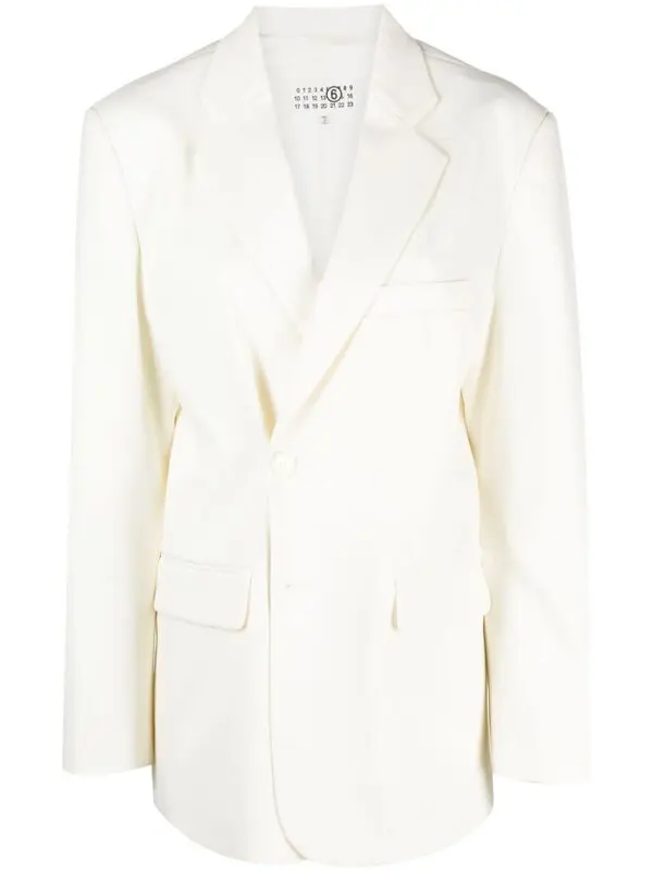 MAISON MARGIELA Asymmetric Double-breasted Blazer - White