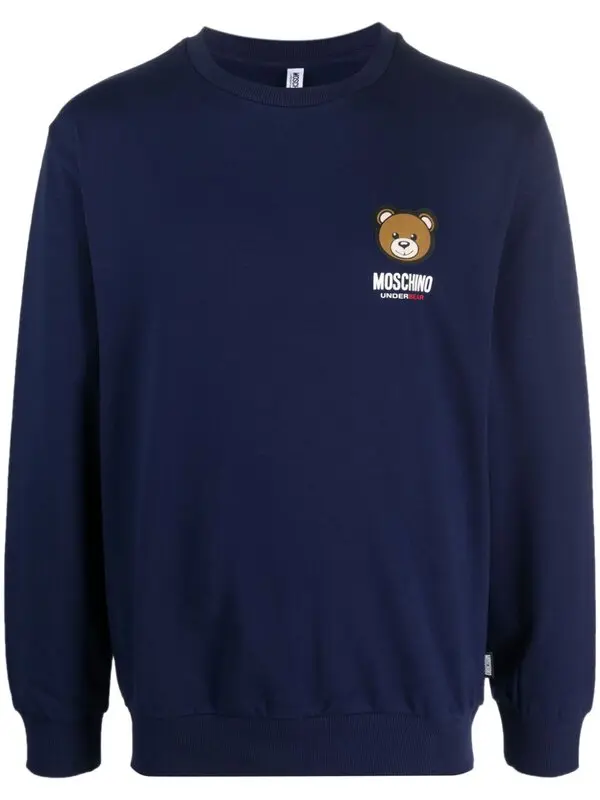Moschino Teddy-print Sweatshirt - Blue
