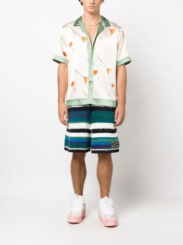 NAHMIAS Poppy-print Stretch-silk Shirt
