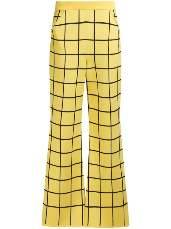 Marni Checked Flared Trousers