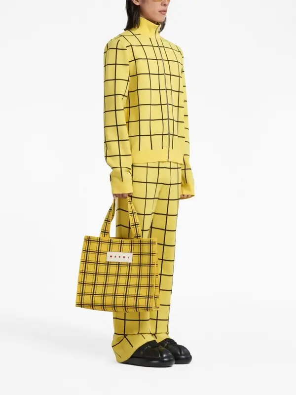 Marni Checked Flared Trousers