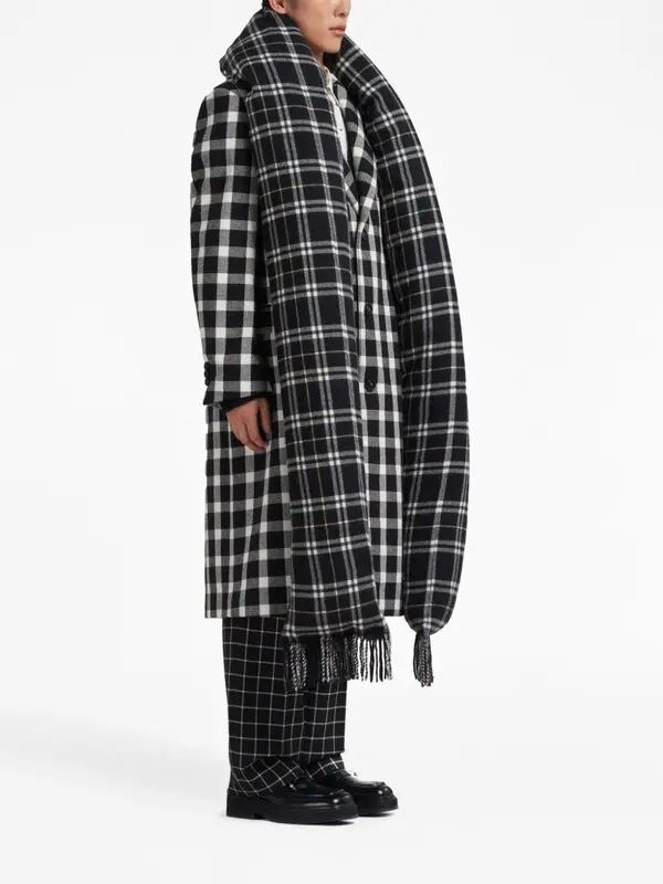 Marni Checked Mohair-blend Cardigan
