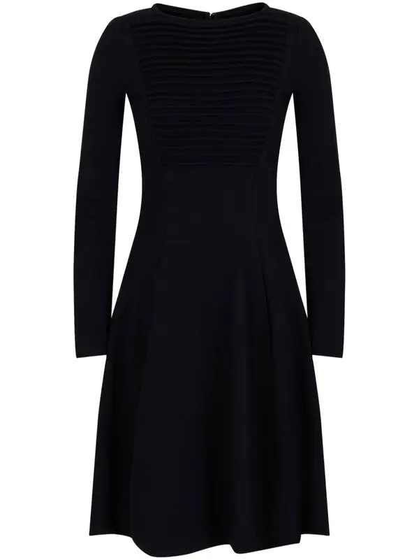 Emporio Armani Ribbed-bib Long-sleeved Dress