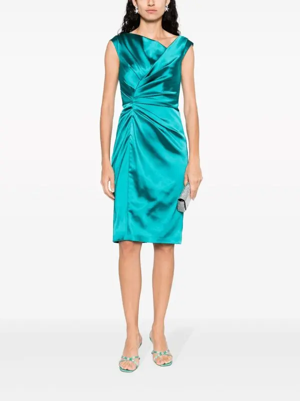 Talbot Runhof Gathered-detail Midi Dress