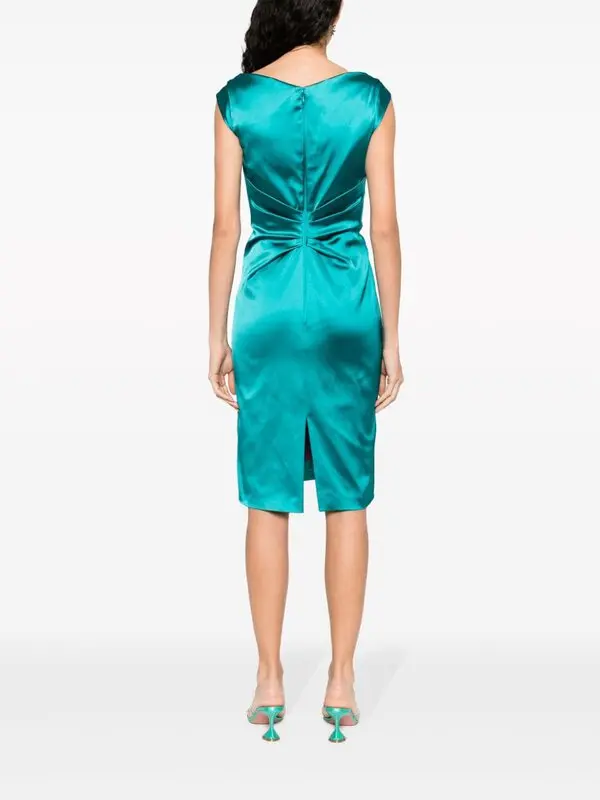 Talbot Runhof Gathered-detail Midi Dress
