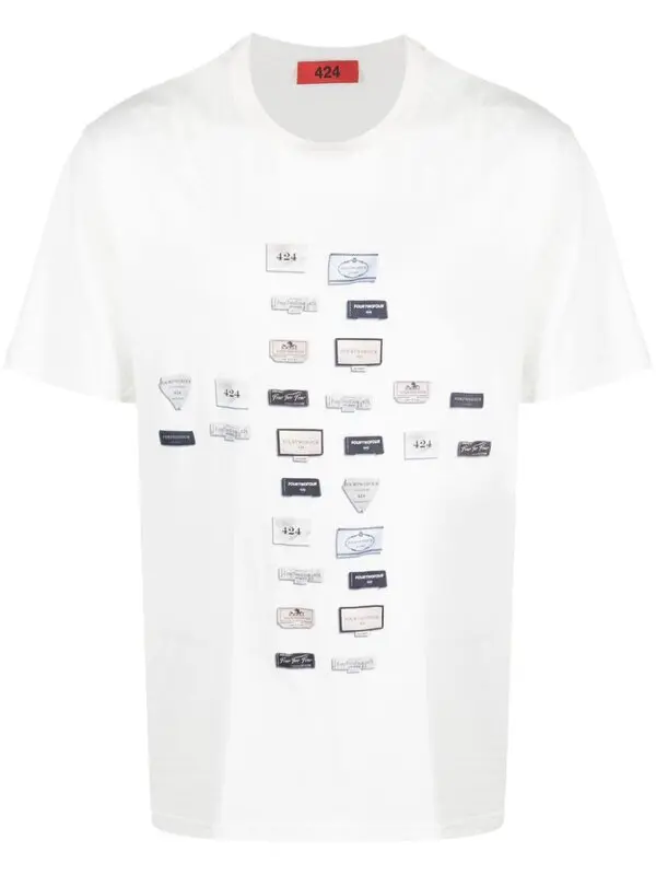 424 Graphic-print Cotton T-shirt - White