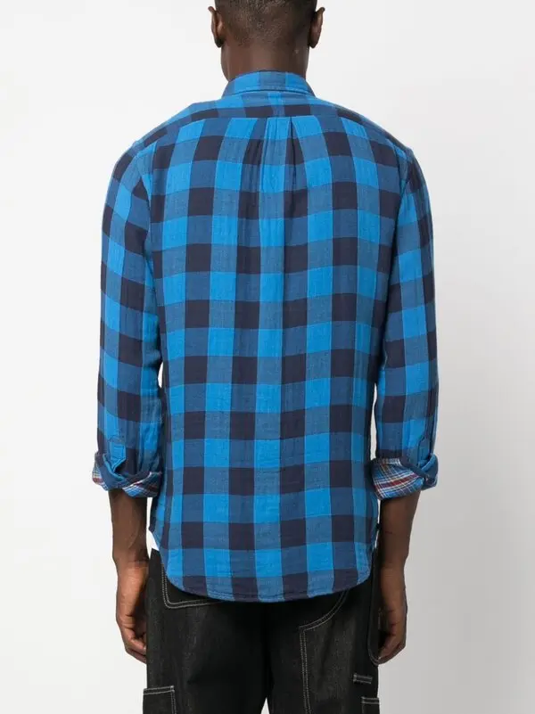 Polo Ralph Lauren Polo Pony Plaid-check Shirt - Blue
