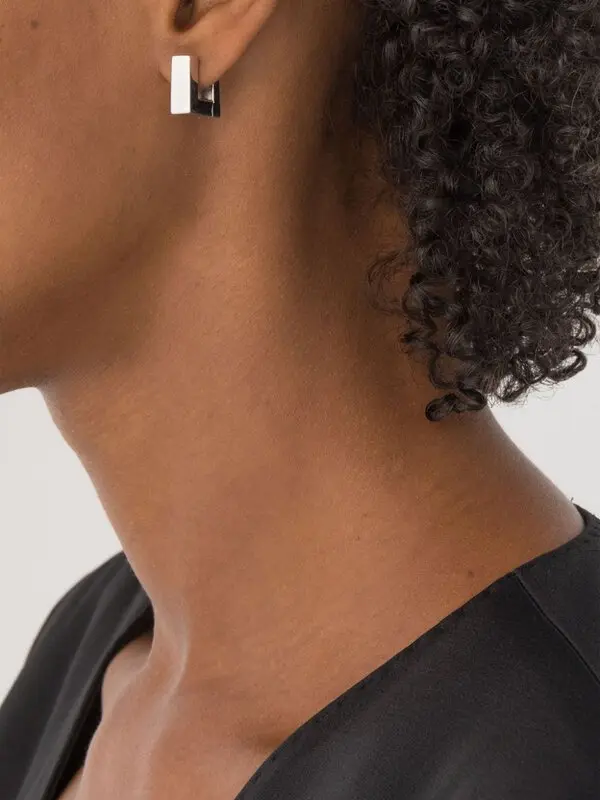 Tom Wood Small Square Hoop Earrings - Silver | Editorialist