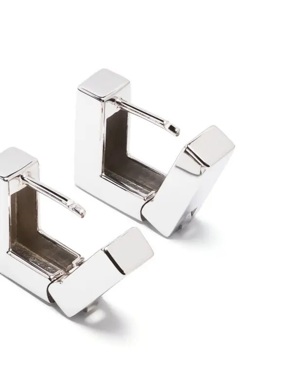 Tom Wood Small Square Hoop Earrings - Silver | Editorialist