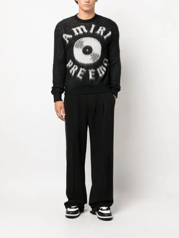 Amiri Brushed-effect Logo-print Jumper