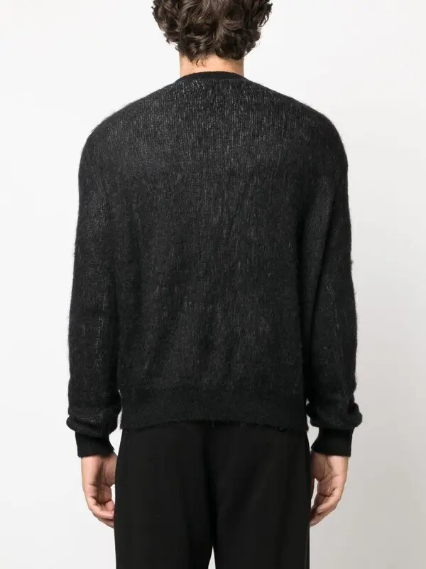 Amiri Brushed-effect Logo-print Jumper