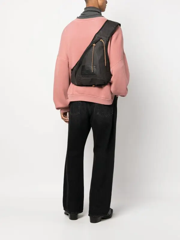 Acne Studios Logo-Patch Sling Bag In Grey - 45% Off | Editorialist