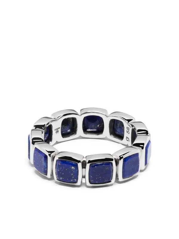 Tom Wood Sterling Cushion Lapis Ring - Silver