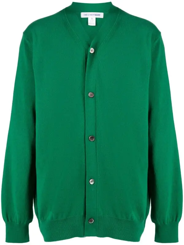 Comme Des Garçons V-neck Wool Cardigan