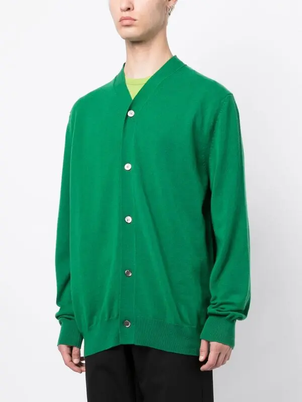 Comme Des Garçons V-neck Wool Cardigan