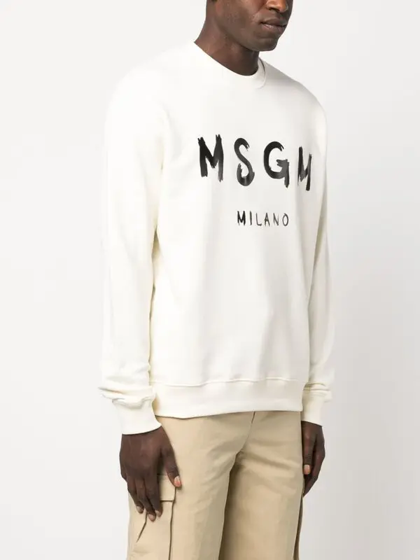 MSGM Logo-print Sweater - White