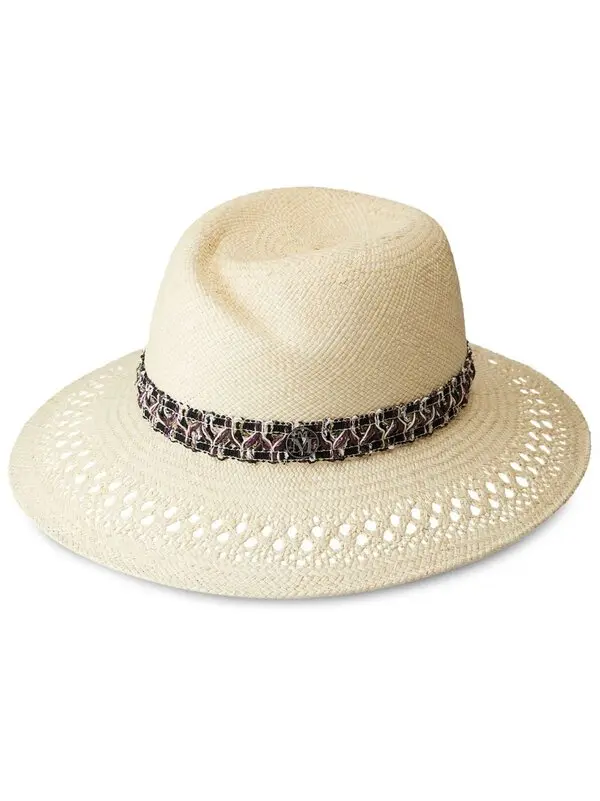 MAISON MICHEL Virginie Straw Fedora - Neutrals