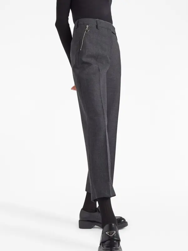 Prada Zip-pocket Wool Trousers