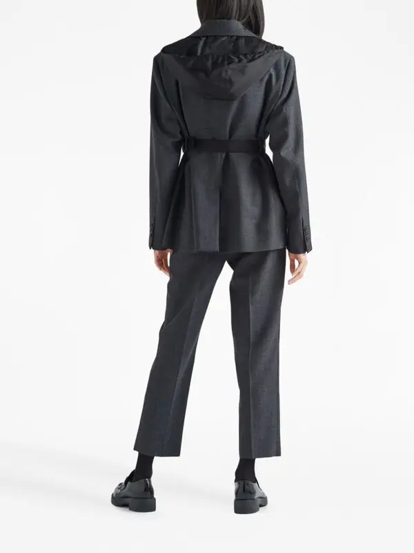 Prada Zip-pocket Wool Trousers