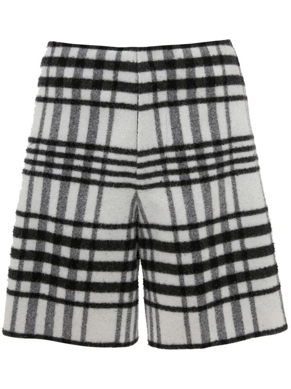 JW Anderson Tartan-check Wide-leg Shorts