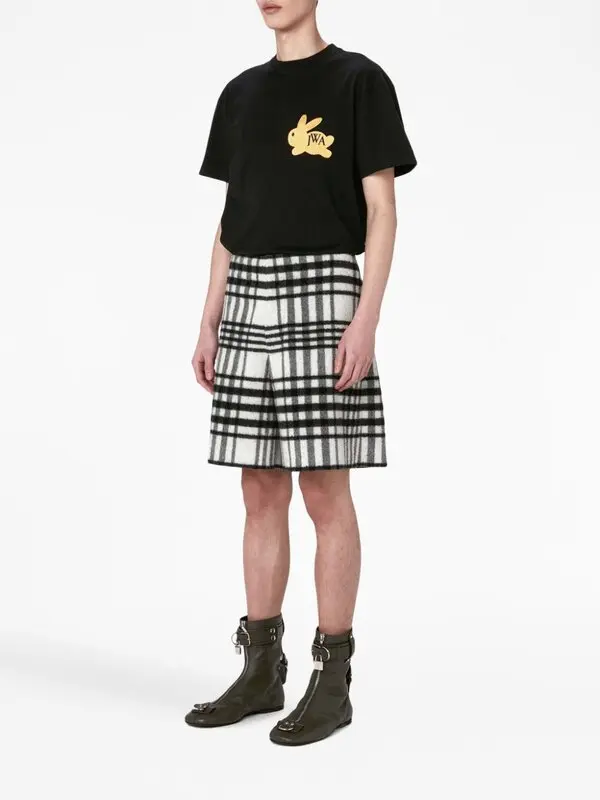 JW Anderson Tartan-check Wide-leg Shorts