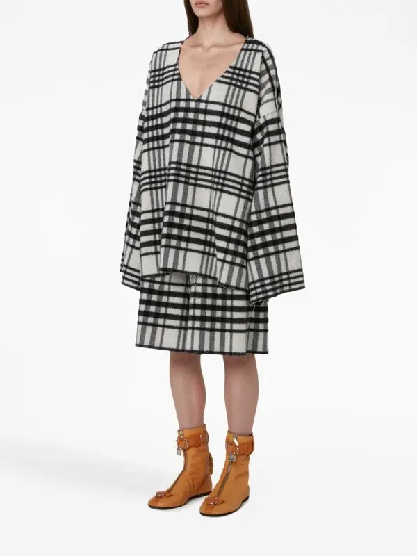 JW Anderson Tartan-check Wide-leg Shorts