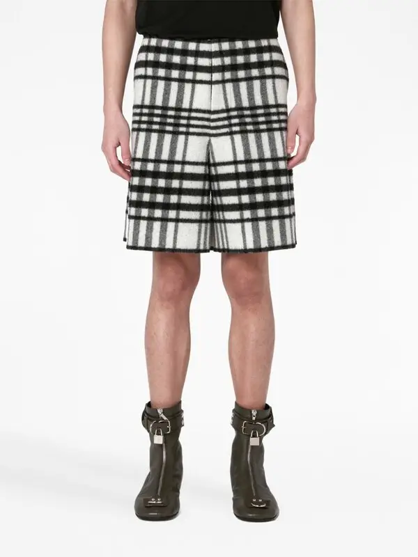 JW Anderson Tartan-check Wide-leg Shorts