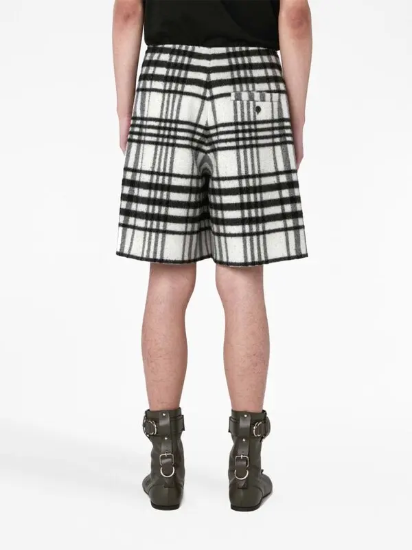 JW Anderson Tartan-check Wide-leg Shorts