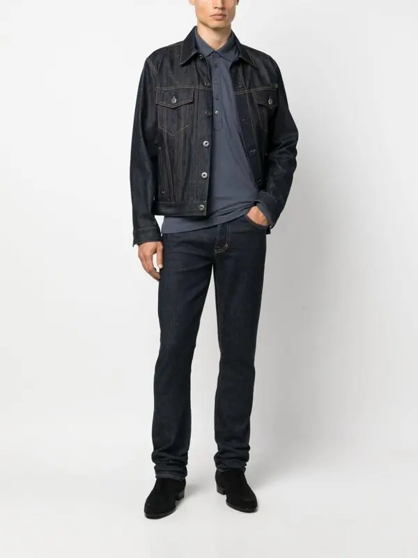 TOM FORD Button-placket Jersey Polo Shirt