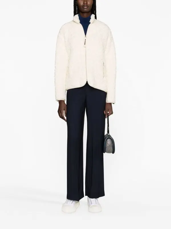 JIL SANDER Zip-up Fleece Jacket - Neutrals