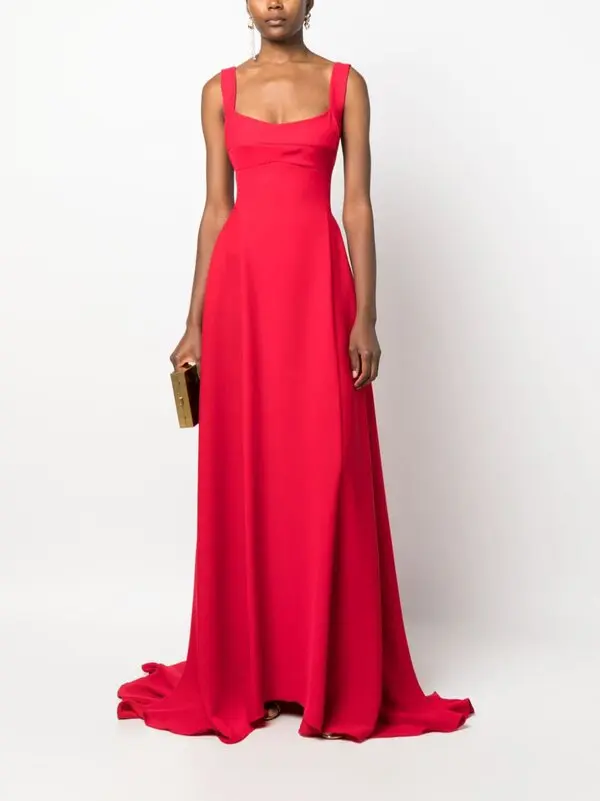 ATU BODY COUTURE Sleeveless Crepe Gown - Red
