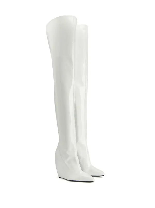 GIUSEPPE ZANOTTI 105mm Preety Boots - White