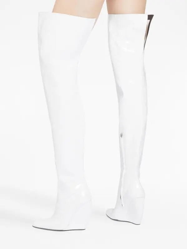 GIUSEPPE ZANOTTI 105mm Preety Boots - White