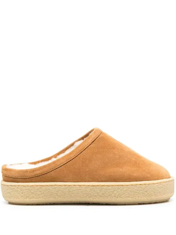 Isabel Marant Étoile Fozee Suede Flatform Mules - Brown