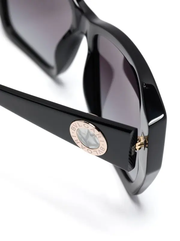BVLGARI Square Frame Sunglasses - Black
