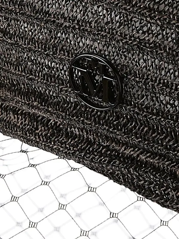 MAISON MICHEL Bonnie Veil Beret - Brown