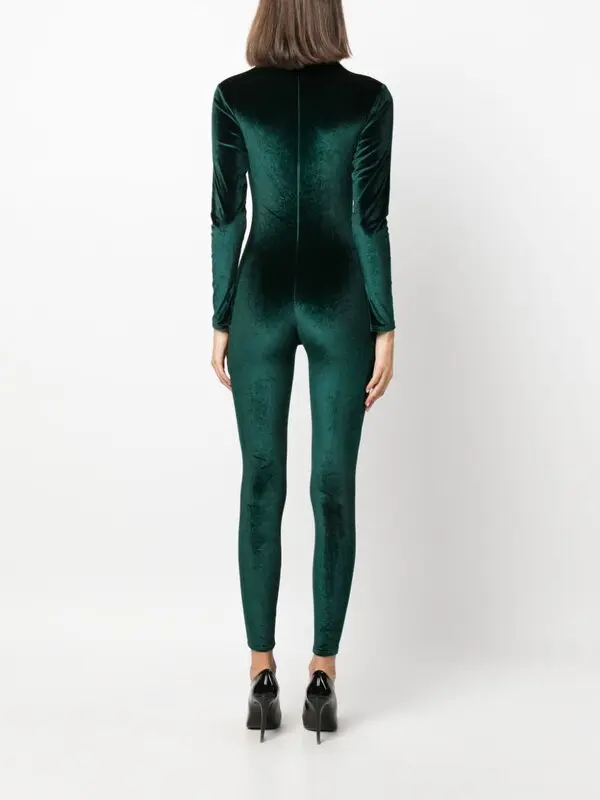 ATU BODY COUTURE Velvet High-neck Jumpsuit - Green