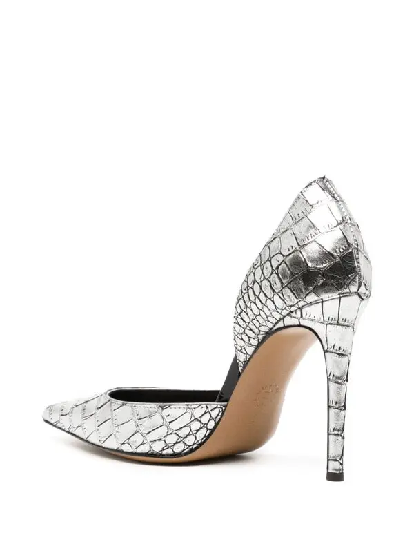 Alexandre Vauthier 90mm Crocodile-effect Leather Pumps