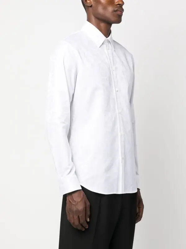 Versace Barocco Jacquard Shirt - White