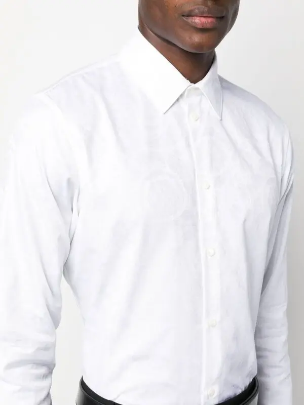 Versace Barocco Jacquard Shirt - White