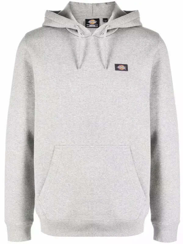 Dickies Logo-patch Long-sleeve Hoodie - Grey