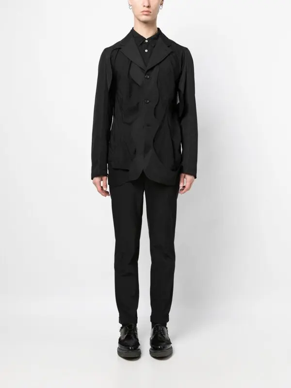 Comme Des Garçons Notched-lapels Cut-out Blazer