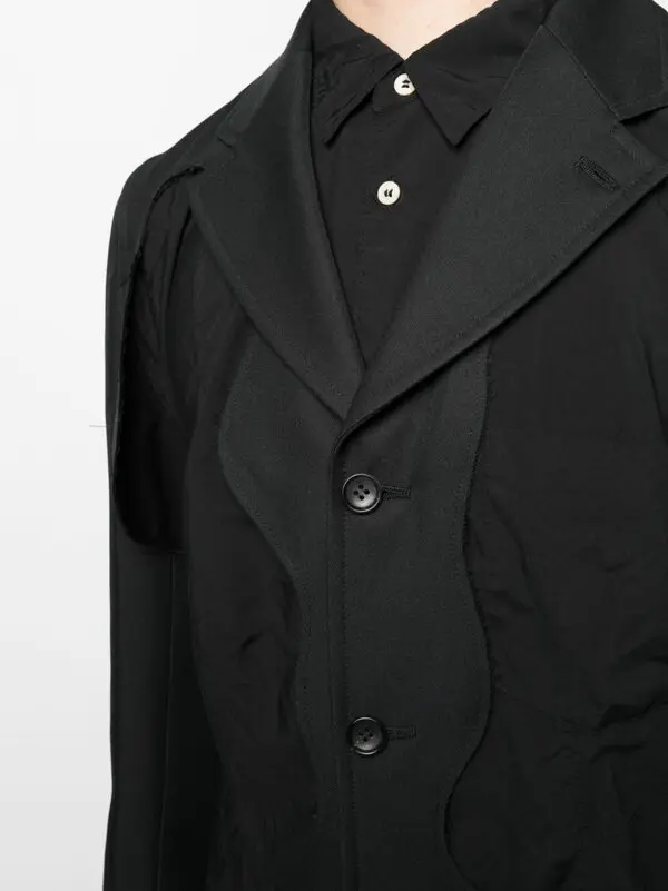Comme Des Garçons Notched-lapels Cut-out Blazer